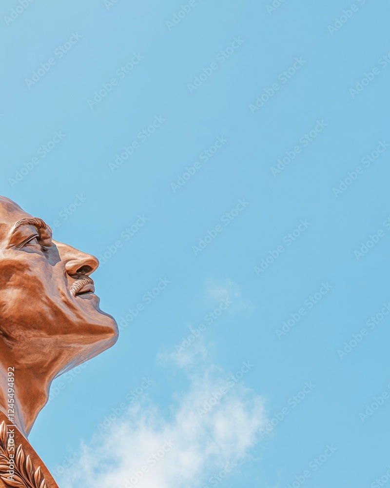 Cultural Icon Bronze Sculpture Detailed Urban Monument Display under ...