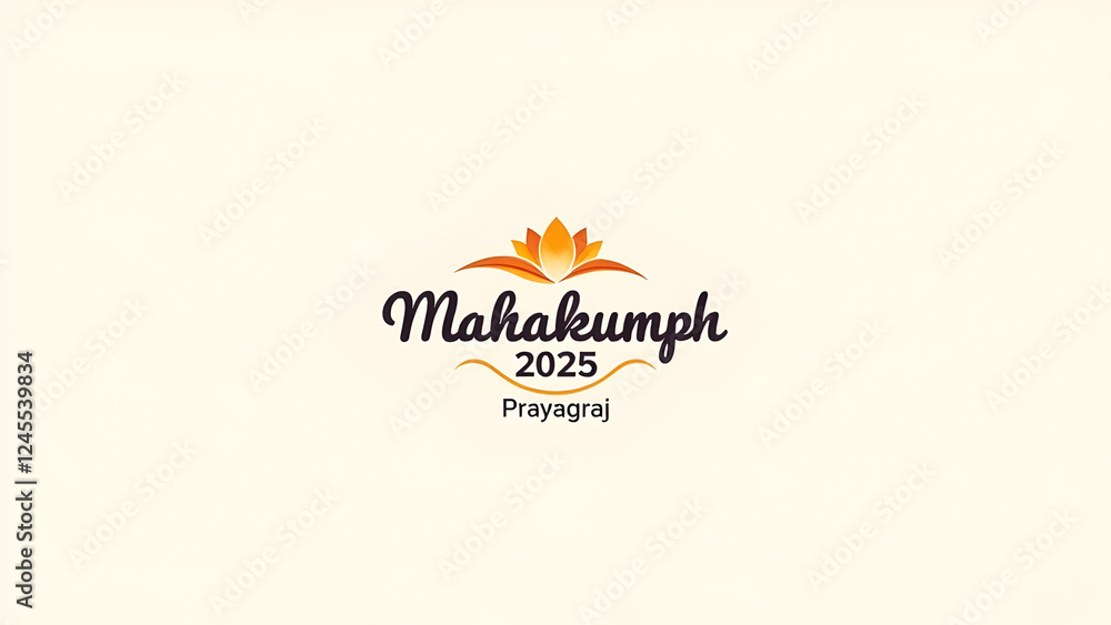 Mahakumbh logo icon illustration for biggest religious gathering in the ...