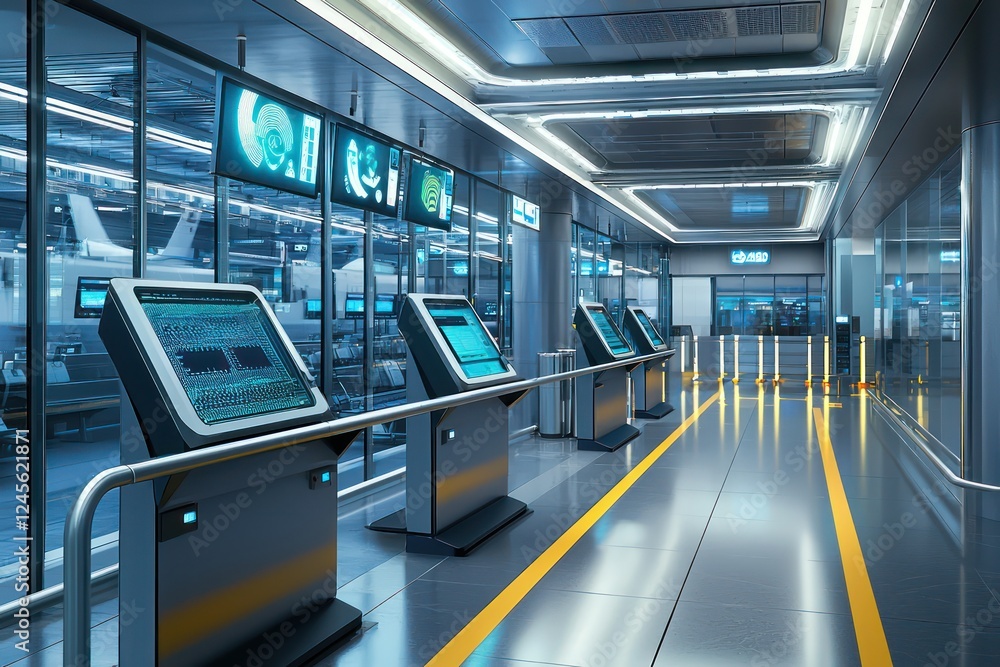 Advanced security checkpoints at airports use biometrics and behavior ...