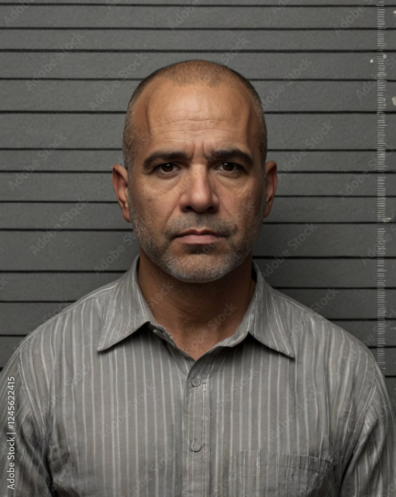 Light gray mugshot background with black height measurement lines Stock ...