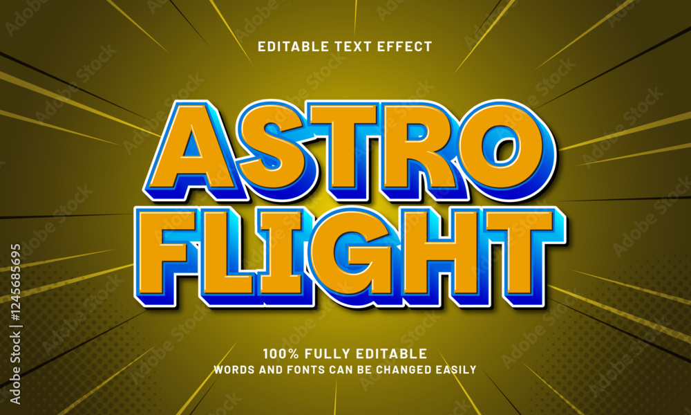 astro flight editable text effects with a galaxy and space theme Stock ...