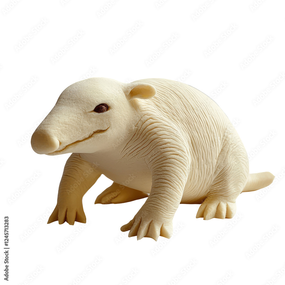 Realistic Solid Playdough Model of Mythical Mammal on transparent ...