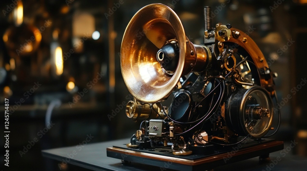 Innovative handmade audio device invention artisan workshop technology ...