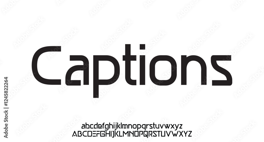 Modern geometric alphabet display font vector. Native typography style design Stock Vector ...