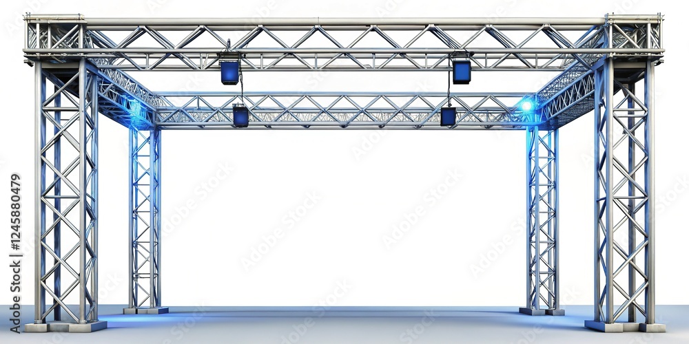 Truss Frame, Sign Hanging Structure, Stage Truss Stock Illustration ...