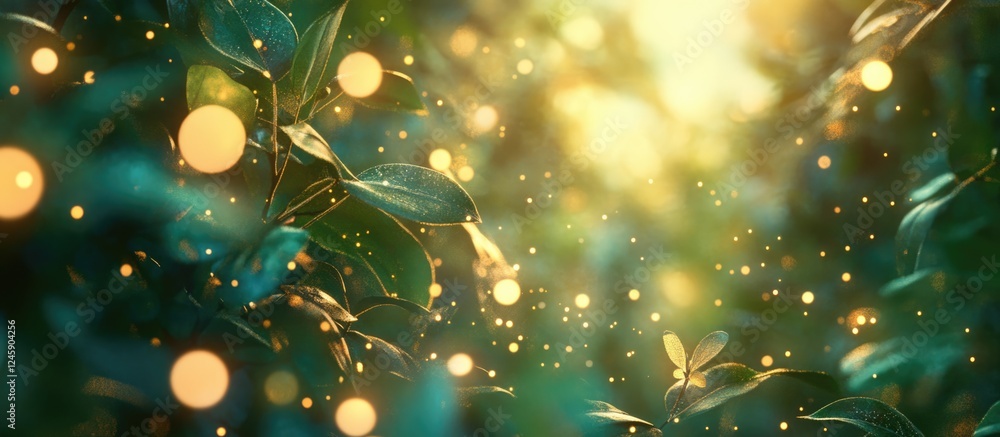 Nature-inspired bokeh lights creating a magical and enchanting ...