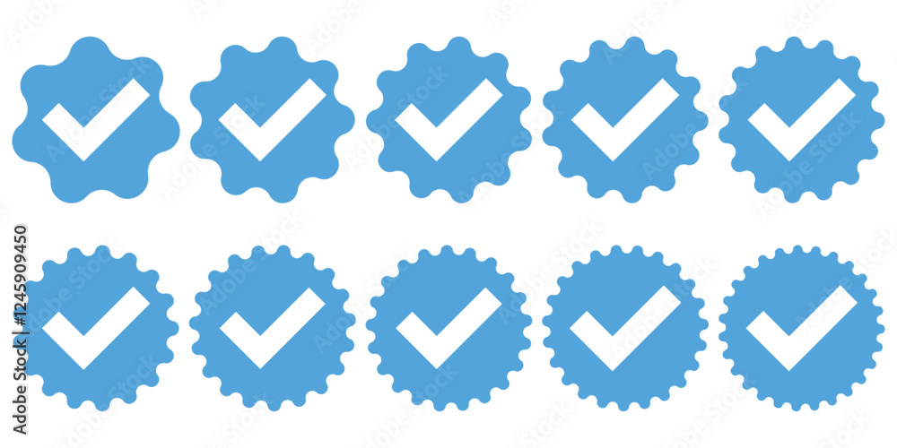 Verified badges. Verified badge vector icons. Verification symbol set ...
