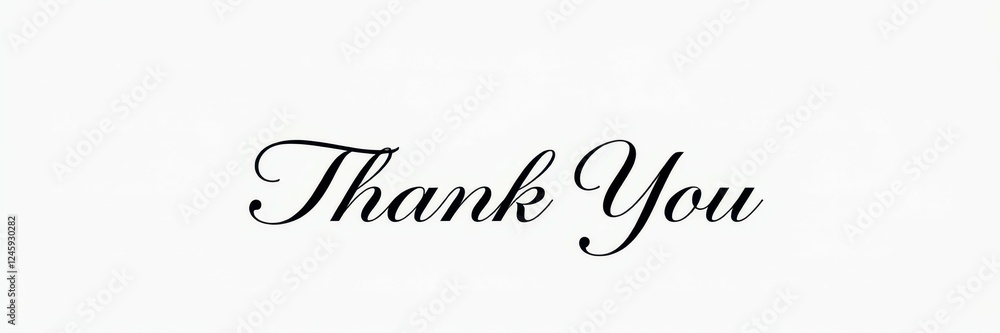 Thank you message presented in elegant script, conveying gratitude and ...
