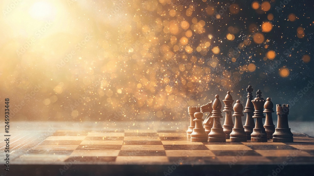 Strategic confrontation a birdseye view of a chess set with military ...