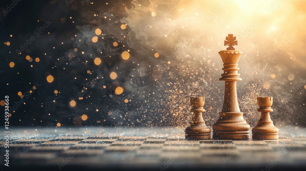 Strategic chess match featuring iconic symbols of mount rushmore ...