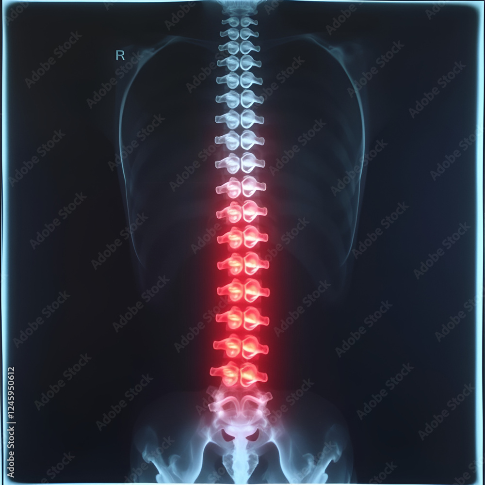 Spondylosis and Scoliosis ( film x-ray lumbar - sacrum spine show ...