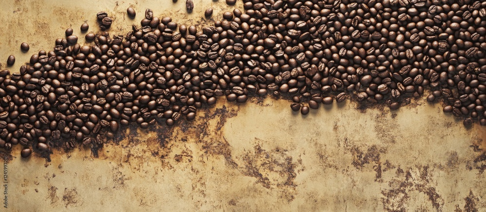 Geographical map of Ecuador overlaying roasted coffee beans ...