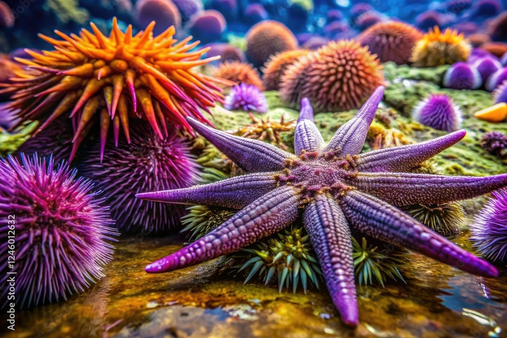 Macro lens reveals invasive purple sea urchins and starfish disrupting ...