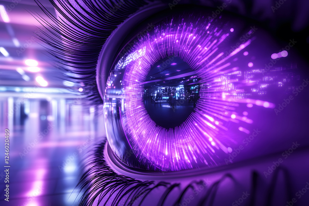 Human eye with cyber retinal recognition for neuro link connection ...
