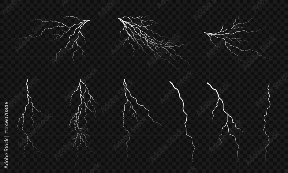 Light effect set. Glow isolated white transparent light effect set ...