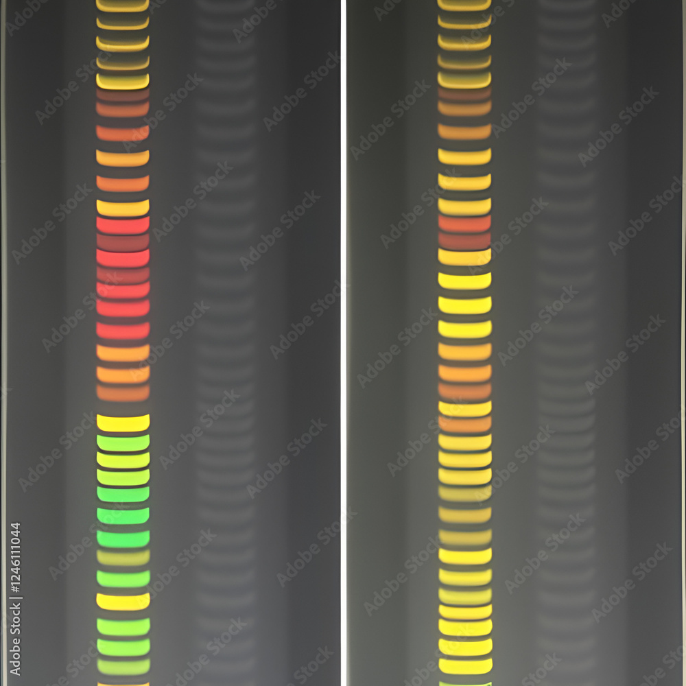 Illustration Stock Protein ladder markers and protein samples with ...