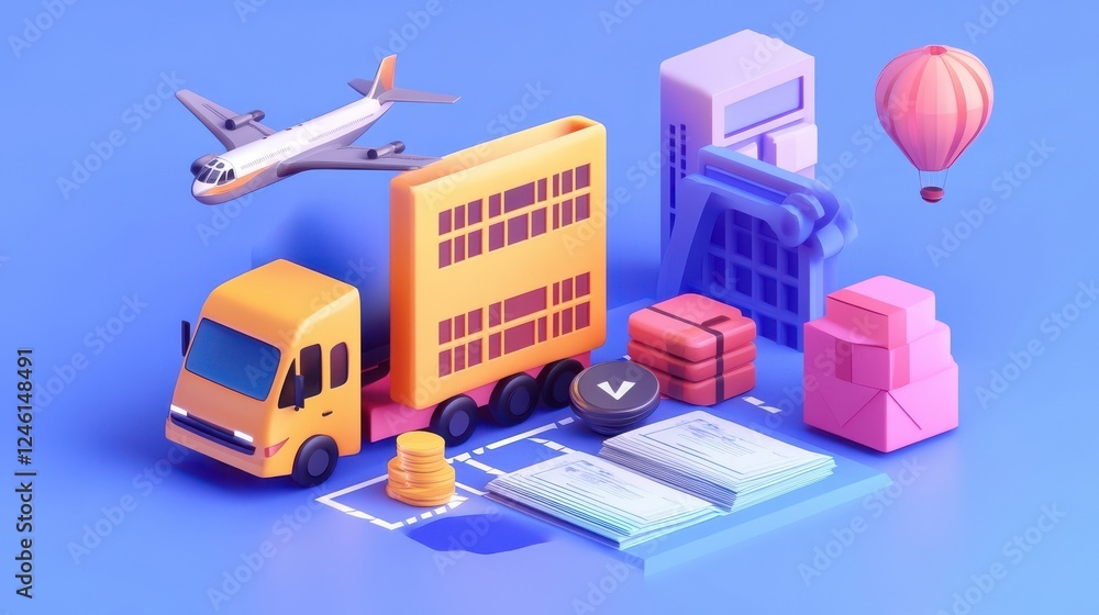 Transportation taxes abstract concept vector illustration set. Value ...