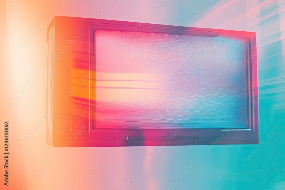 dreamy mix of old television static vhs scan lines and analog textures ...