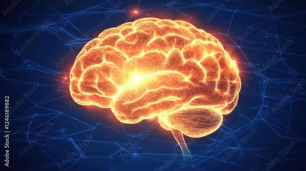 Scientific Depiction Of The Brain And Nervous System Highlighting