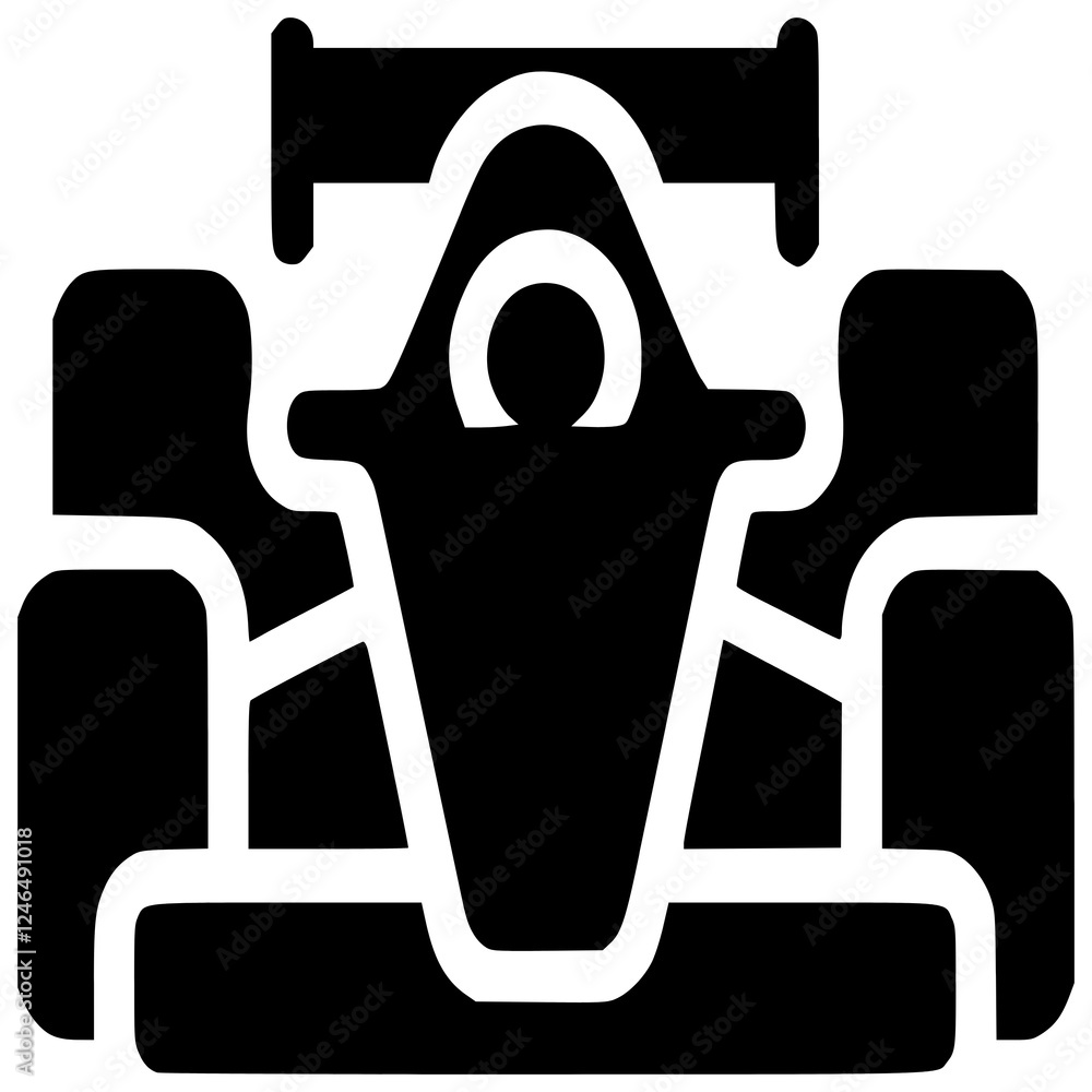 Race Car Icon: A powerful and dynamic icon of a race car, ready to ...