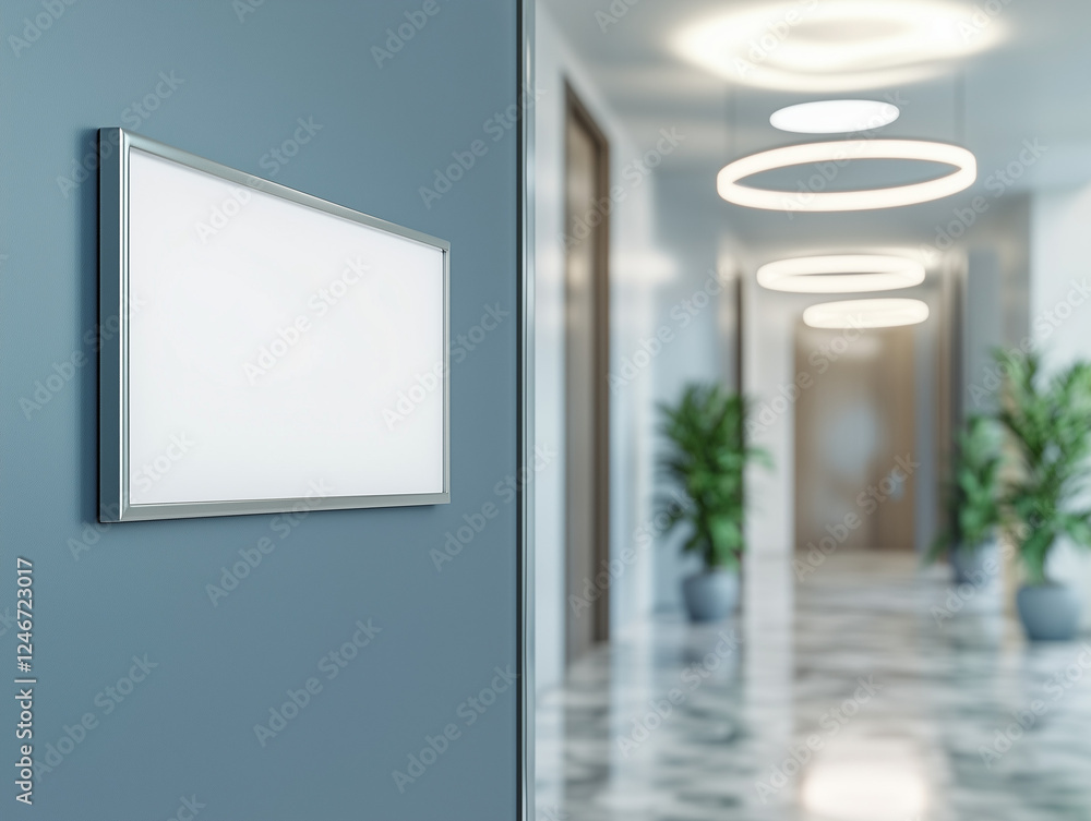 Name plate design mockup handing on door, 3d render. Door sign mock up ...