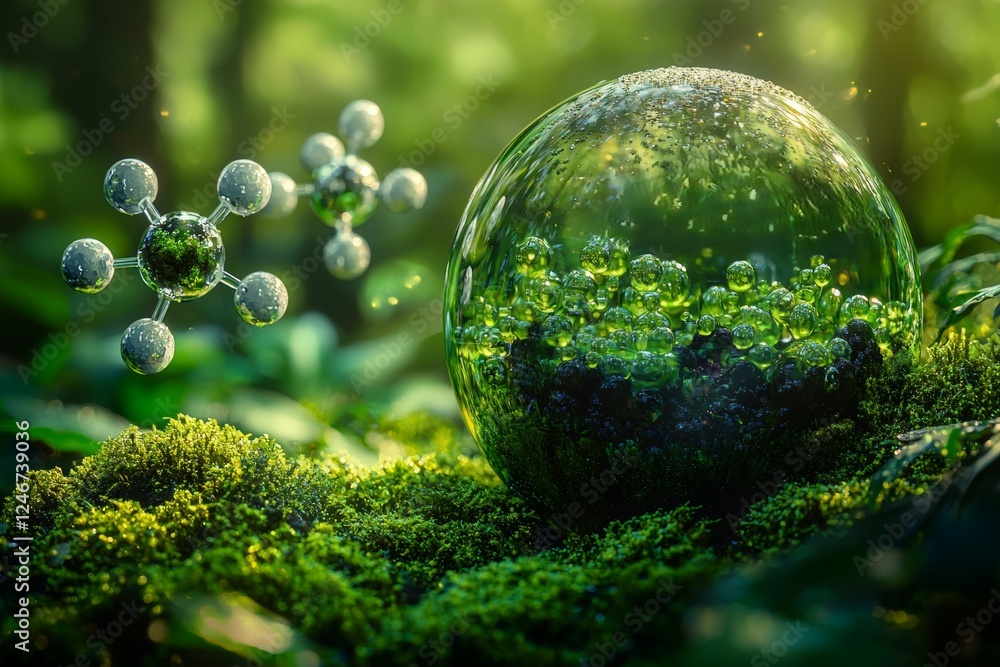 H2 hydrogen innovation represents zero emissions technology. Globe ...