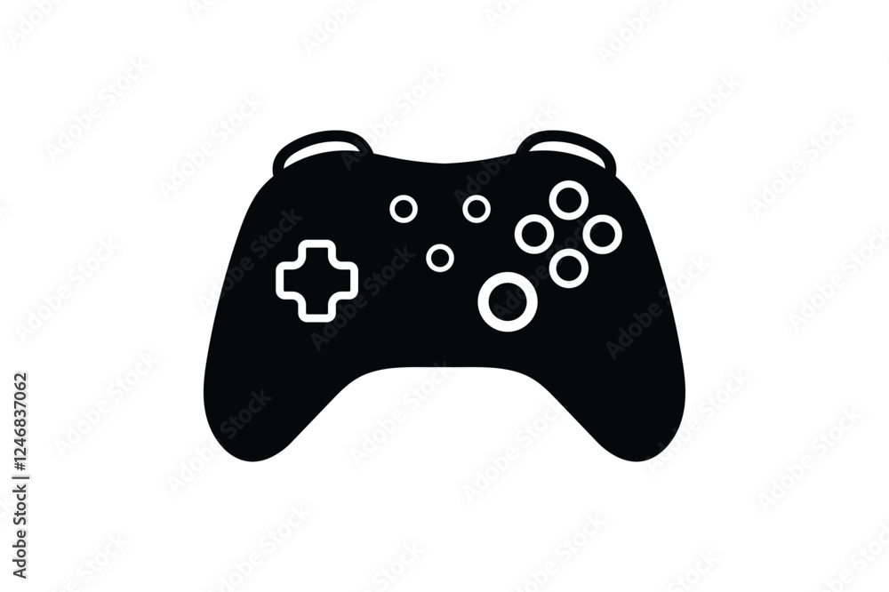 Iconic Gamepad Symbol for Gaming Logos, digital game controller, gaming ...