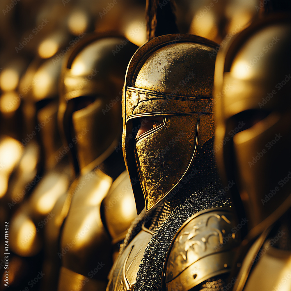 Foto de Stock Army of Christian Warriors Wearing the Full Armor of God ...