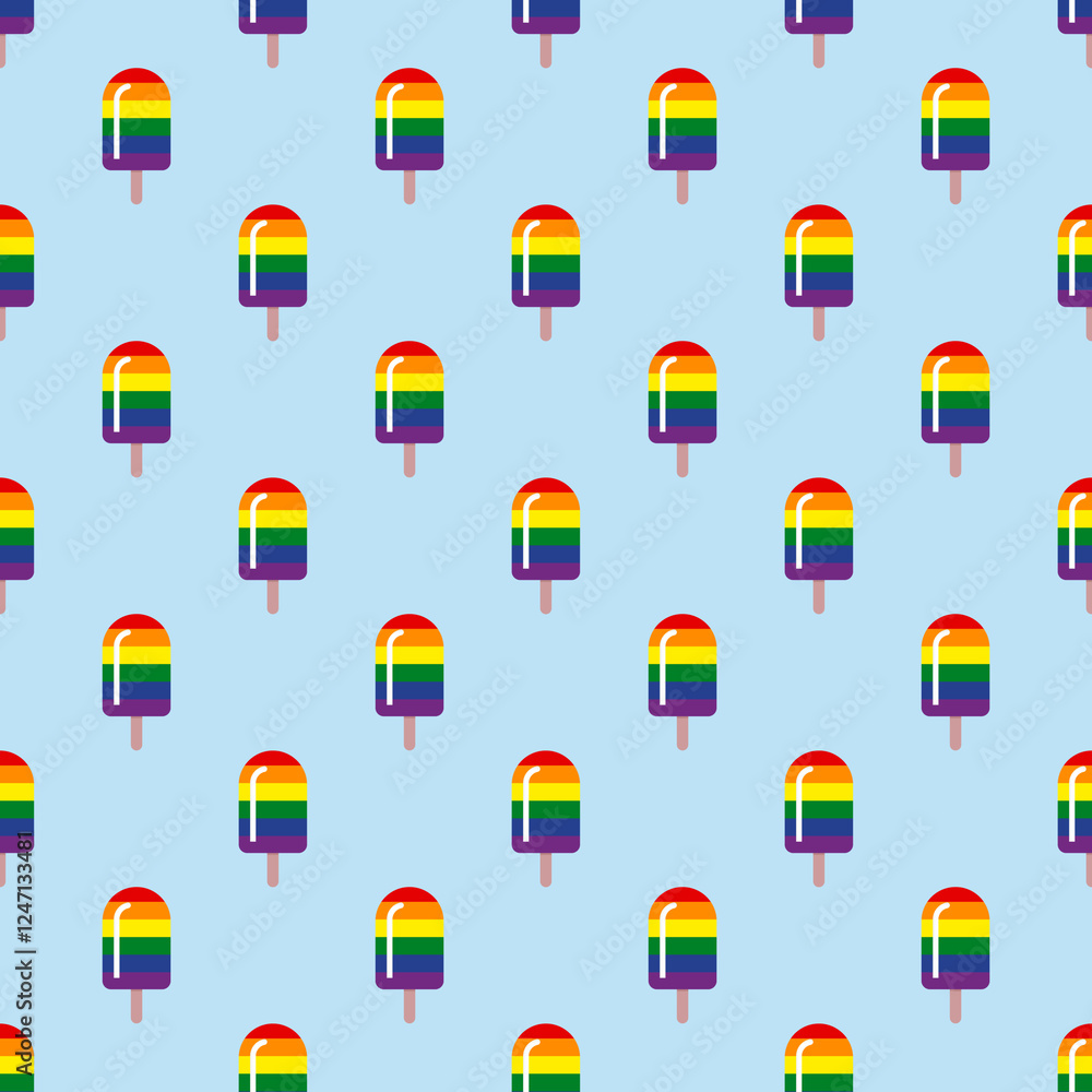 LGBTQIA+ Pride Rainbow Pride Flag Pattern, high quality seamless ...