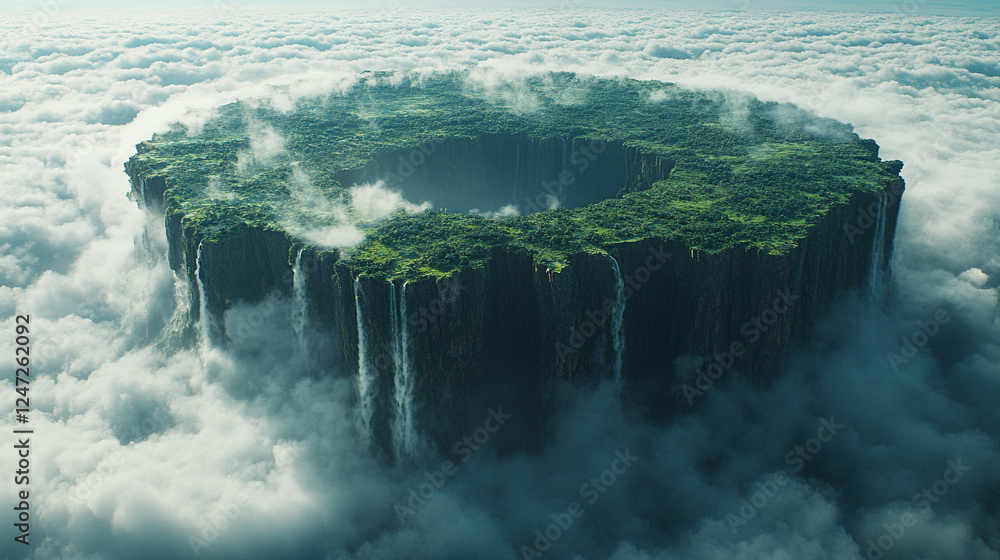 Hidden in the heart of the Amazon Rainforest, Mount Roraima rises as a ...