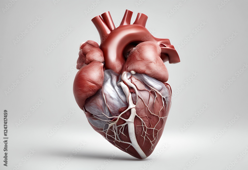 human white heart background illustration anatomy cardiac science vena ...