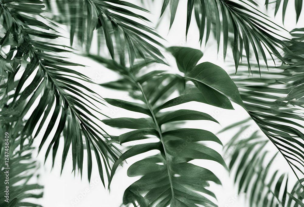 transparent foliage palm out rendering backgrounds leaves cut 3d ...