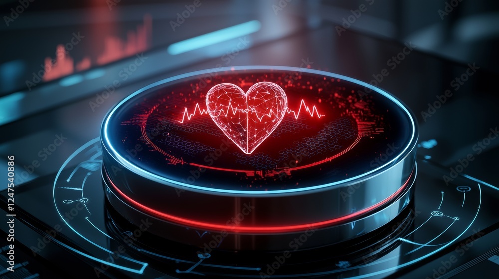 Artistic visualization of a smart scale, AR projections showcasing ...