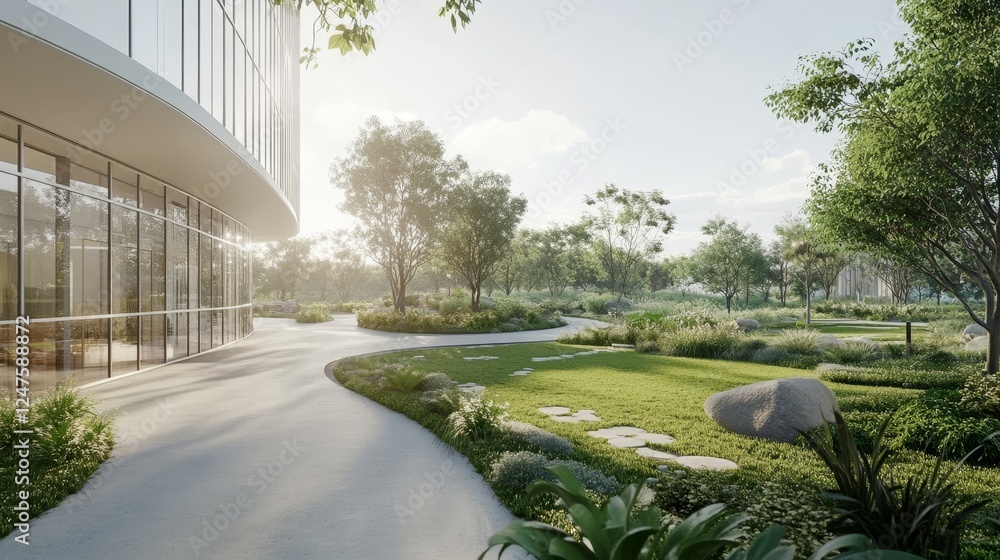 Through the lens of architectural technology concepts, a 3d rendering ...