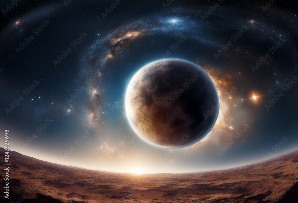 map panorama high degree 360 spherical environment projection stars ...