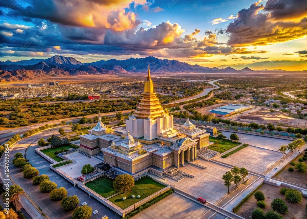 Stunning HD aerial photography captures the Las Vegas Nevada Temple's ...