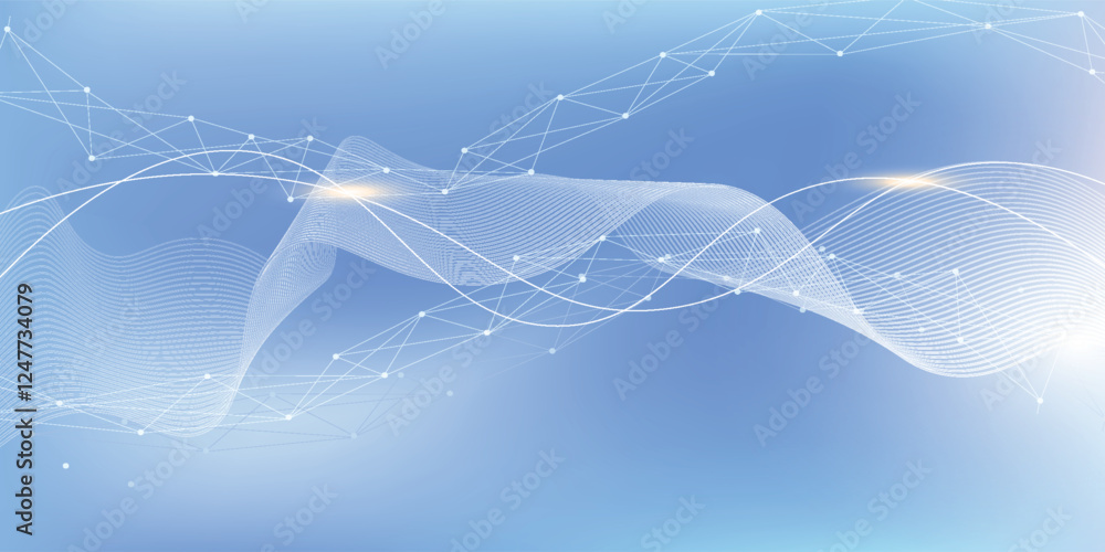 Global network connection banner design template. Header social network ...