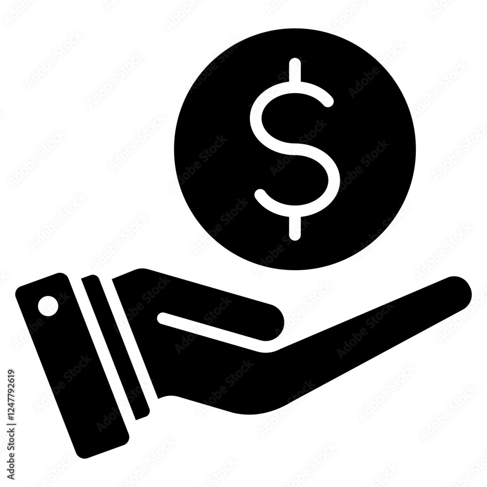 Cost Effective Glyph Icon Stock Vector | Adobe Stock