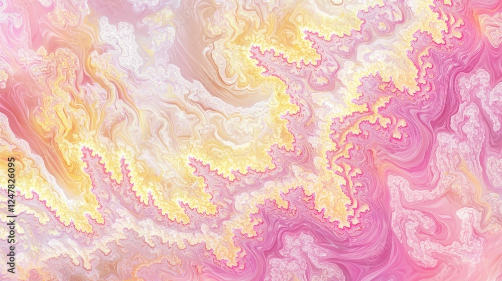 Psychedelic Wave of Vibrant Colors with Fractal Edges in High ...