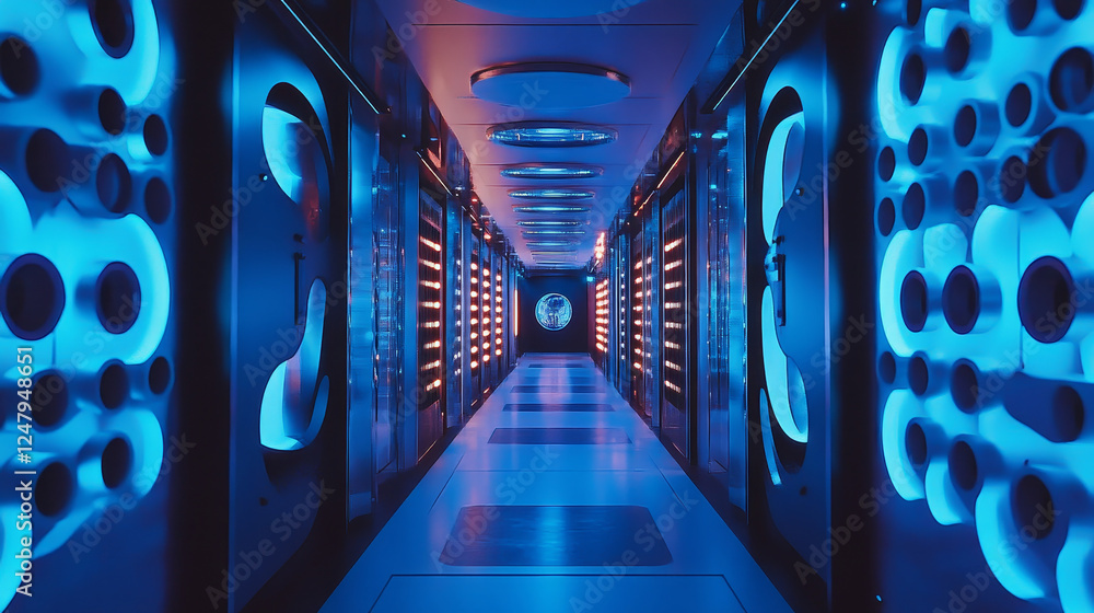 Futuristic spaceship wall with open and closed metal gates. Vector ...