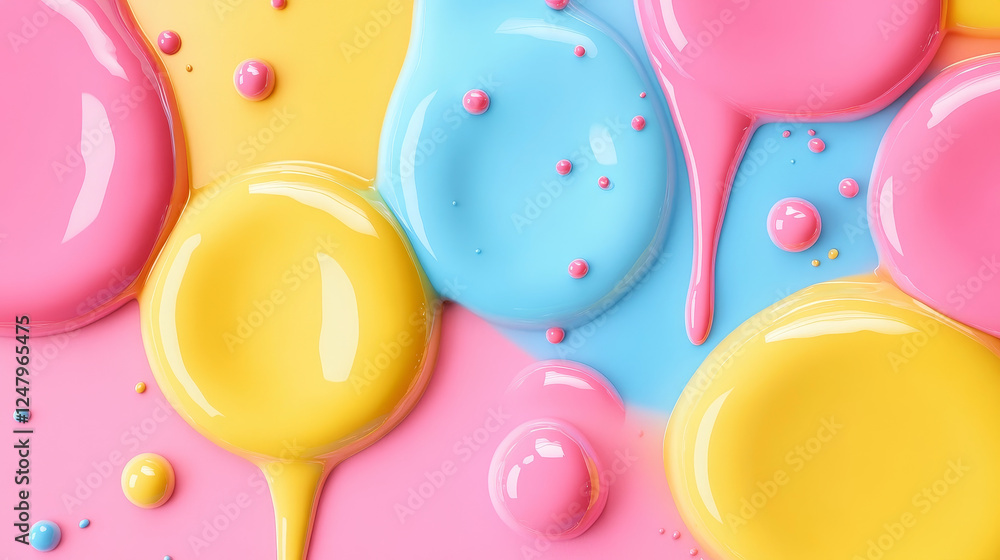 Textures of colored drips of liquid slime for game background. Vector ...