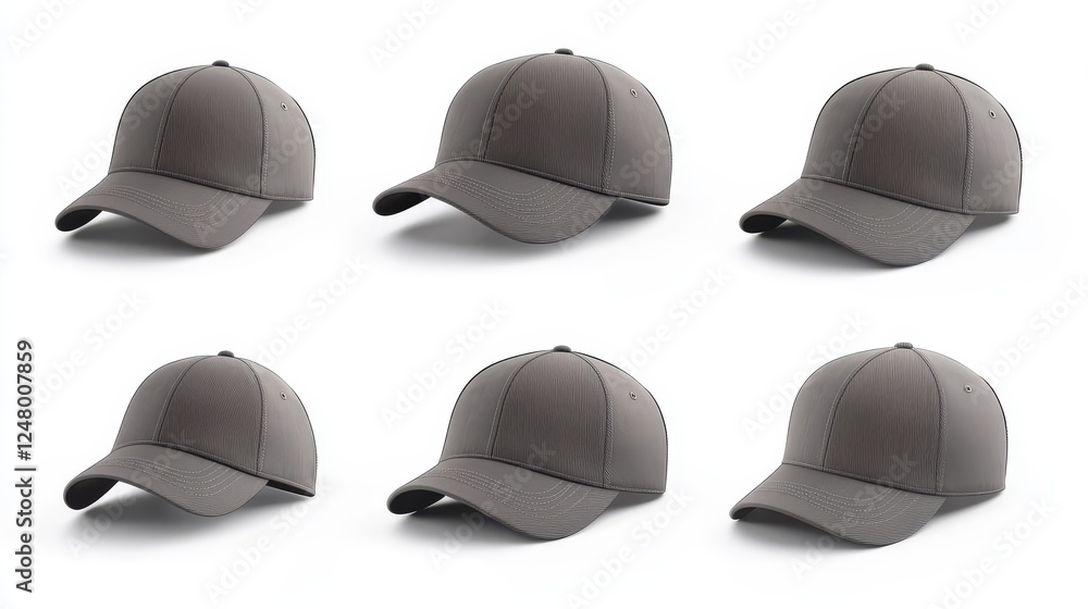 Baseball cap mockup from different views - front, back, three quarter ...