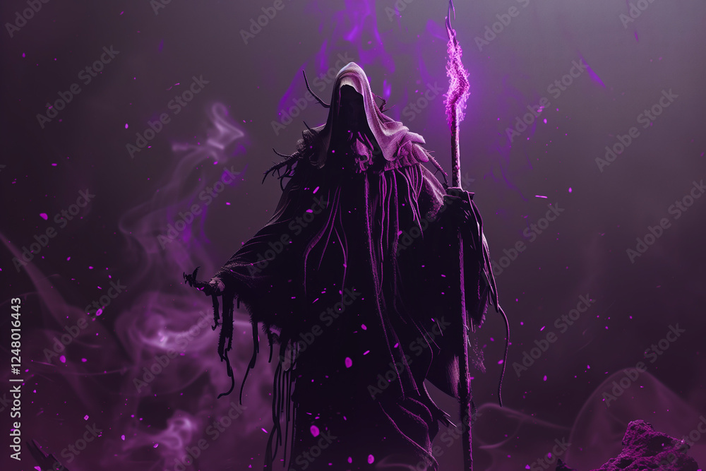 grim dark demonic necromancer evil sorcerer Stock Photo | Adobe Stock
