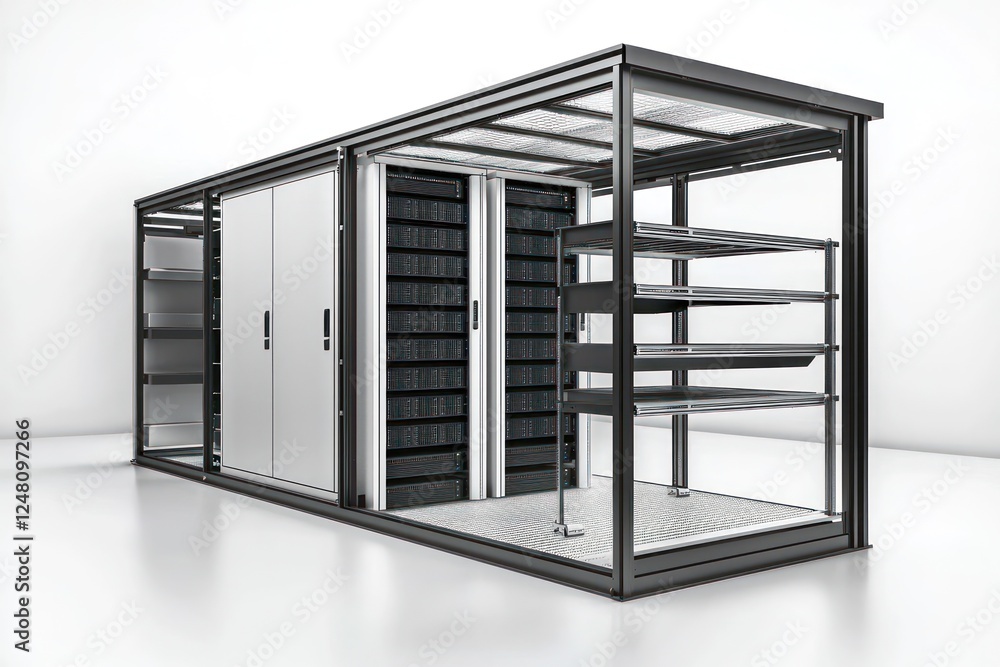 Dynamic server room with modular racks that adjust to current and ...