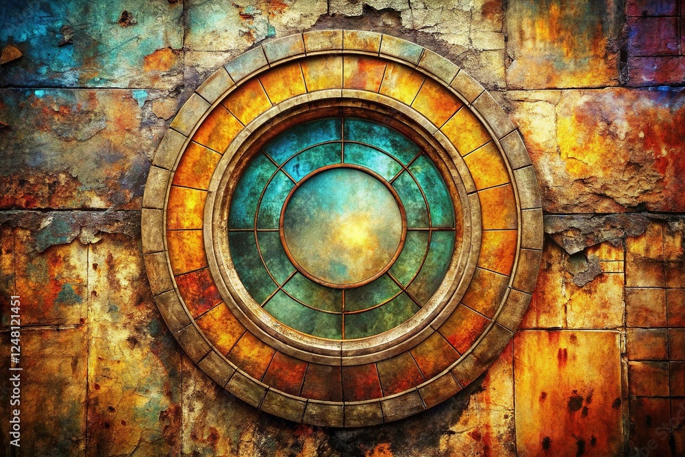 Grunge Circle Overlay: Distressed Circular Mark for Design Projects ...