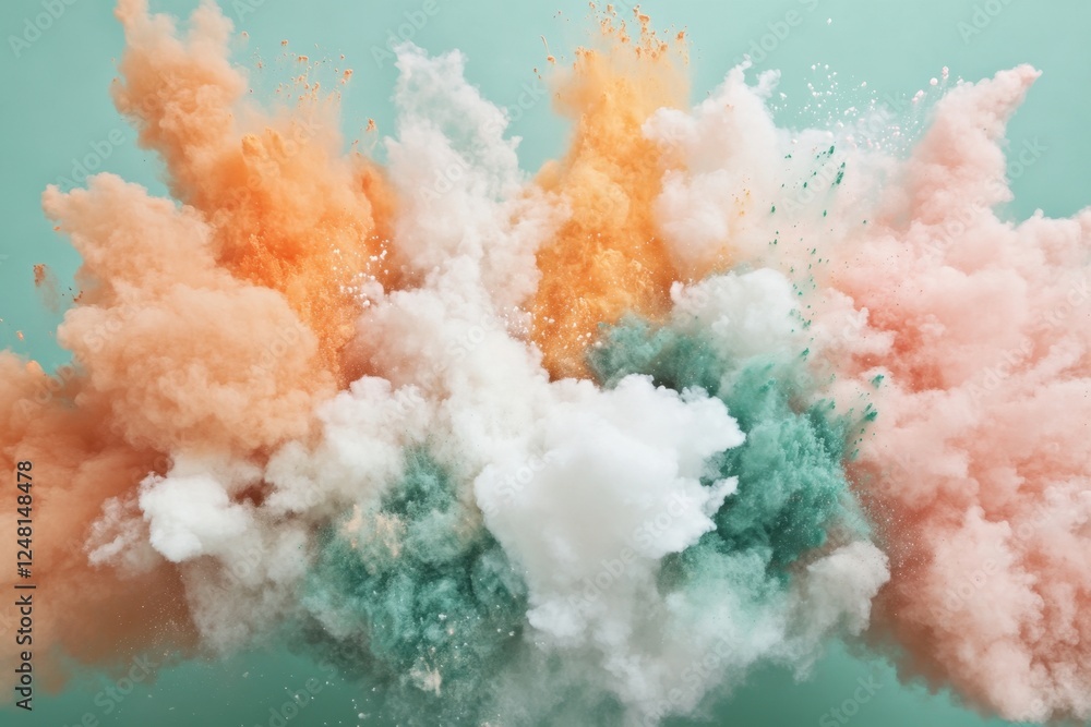 Stock-Illustration „Colourful explosion of Holi colours with gulal and ...