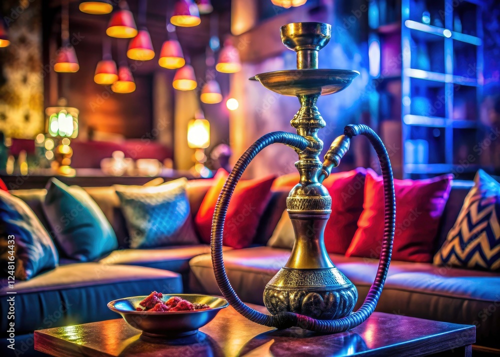 Experience the tranquility of a hookah bar, with its rich interior ...