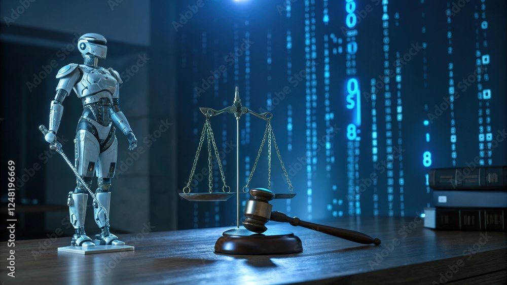 artificial intelligence in law robotic justice system concept legal ...