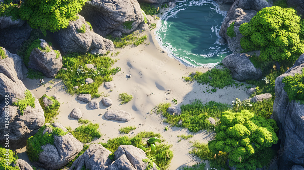 Seamless ground texture set for game ui design. Vector cartoon ...