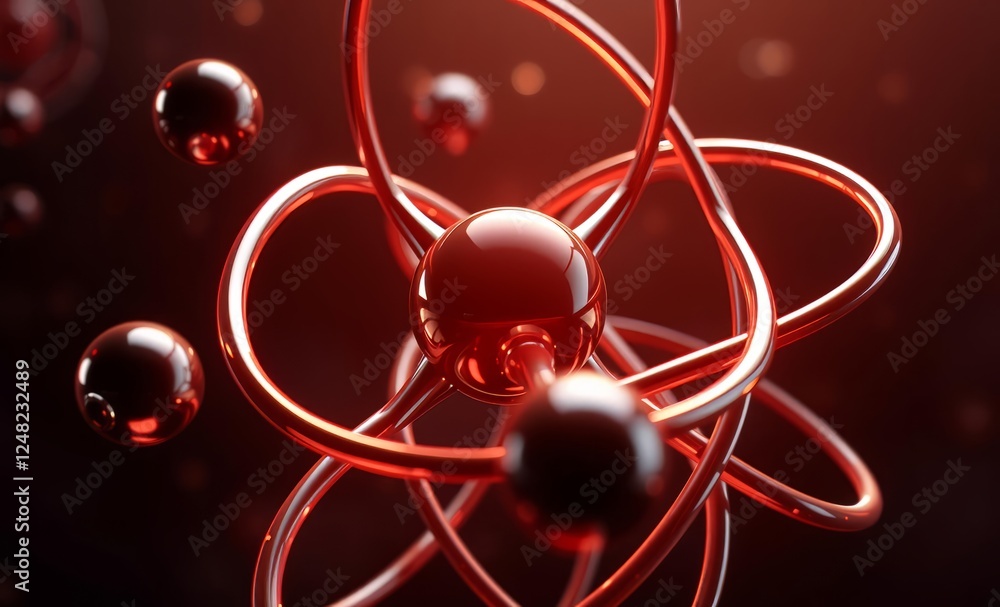 Ilustración de Stock Atomic structure atom is the smallest level of ...